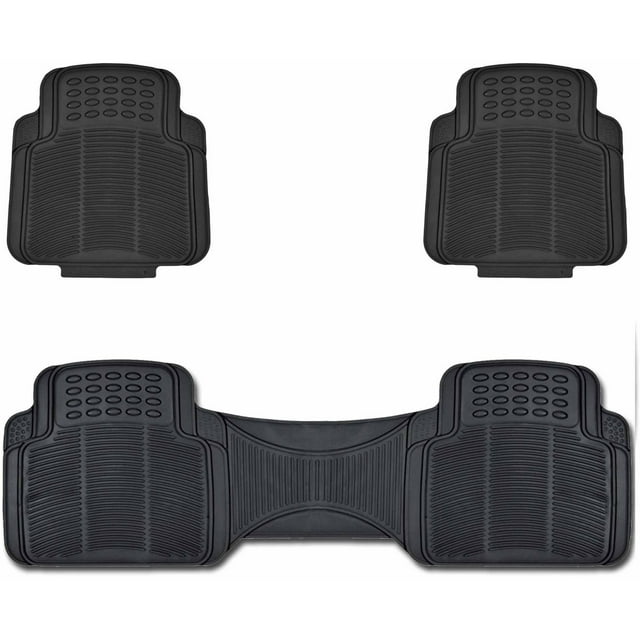 BDK Car Utility Rubber Mats, Trimmable to Fit, Black Beige Gray ...