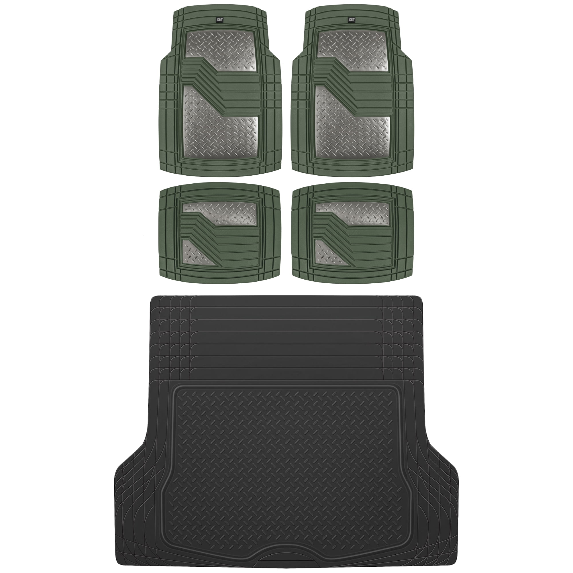 BDK Cat® CAMT-2314 (4-Piece) Total Protection Rubber Car Floor Mats ...