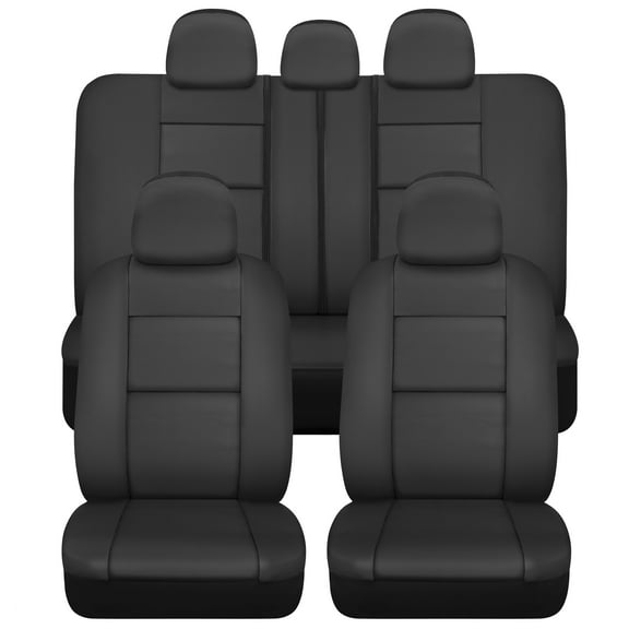 Faux Leather Car Seat Covers Rear Set, Split Rear Bench Seat Covers for ...