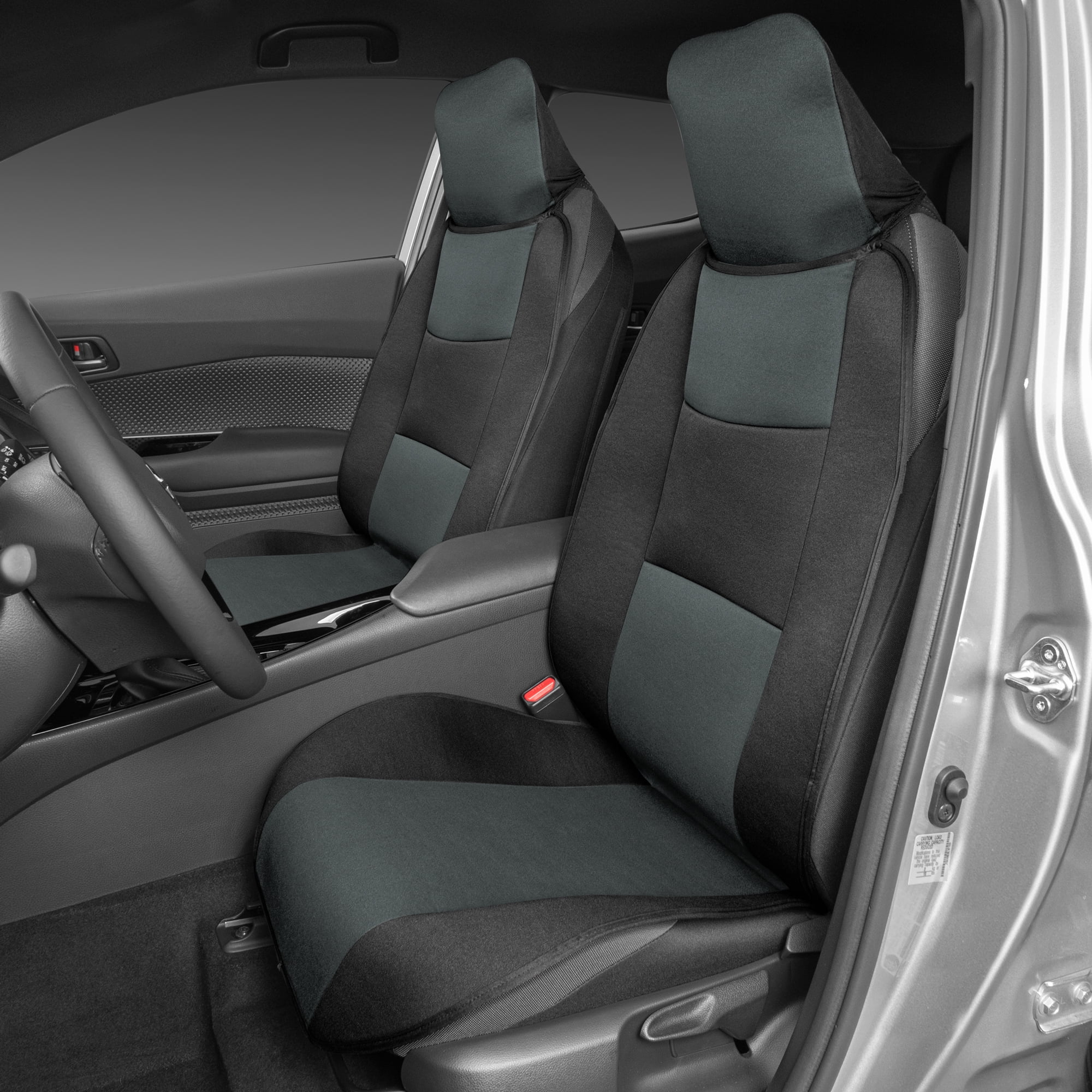 BDK EasyFit Universal Car Seat Covers for Front Seats, Gray Front Seat ...