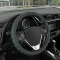 BDK, Leather Steering Wheel Cover, 15.5-16 inch, Gray Genuine Leather ...