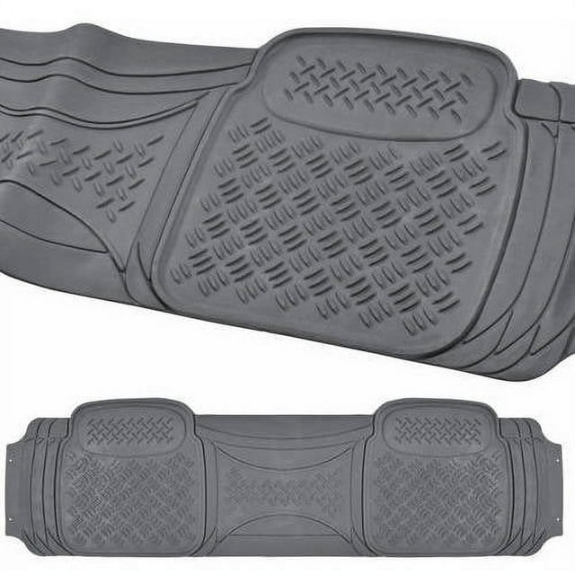 BDK Heavy Duty Ridged Rubber Floor Mat 1-Piece Runner Liner for Car ...