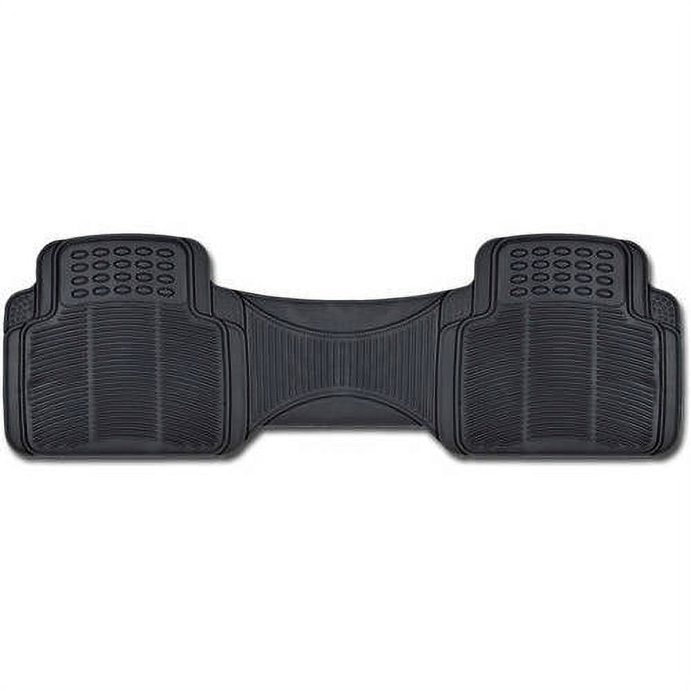 BDK Heavy Duty Rugged Ridged Complementary Rubber Rear Floor Mats ...