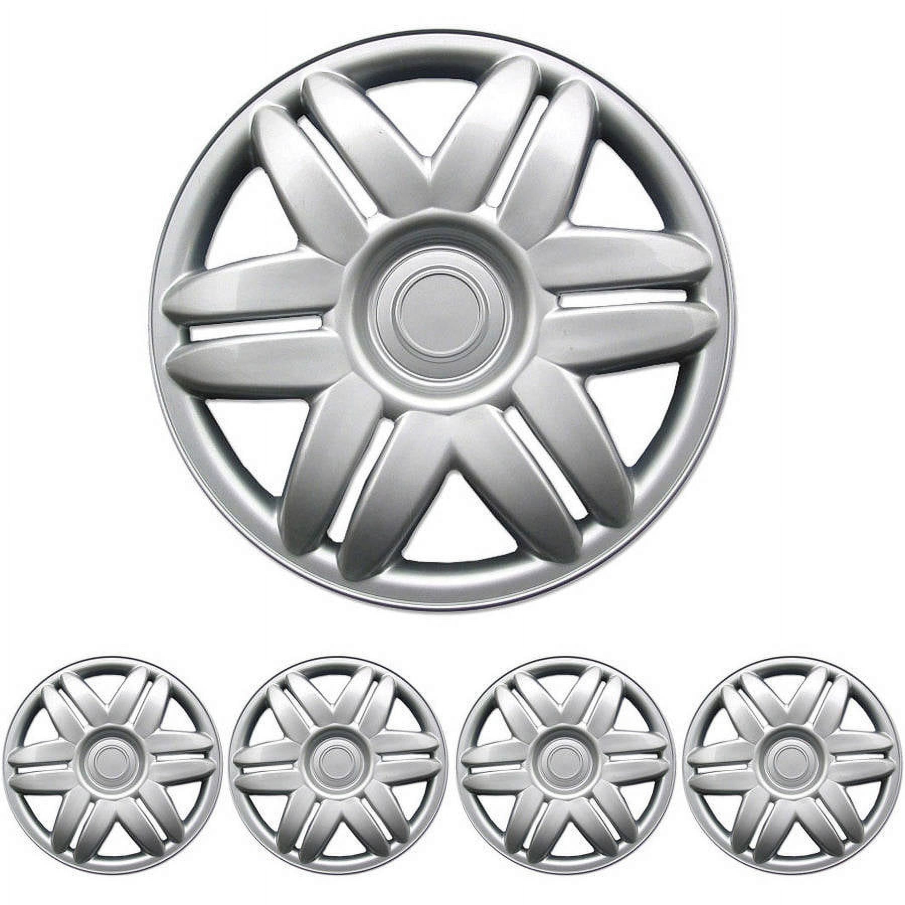 BDK Hubcaps 15" 4 Pieces, Silver, OEM Replacement, New Design - Walmart.com