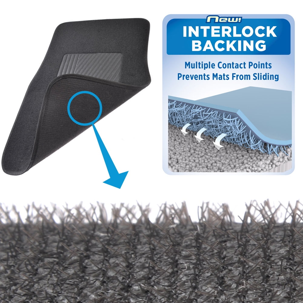 Motor Trend Premium Inter-Lock Backing Carpet Car Floor Mats - Front ...