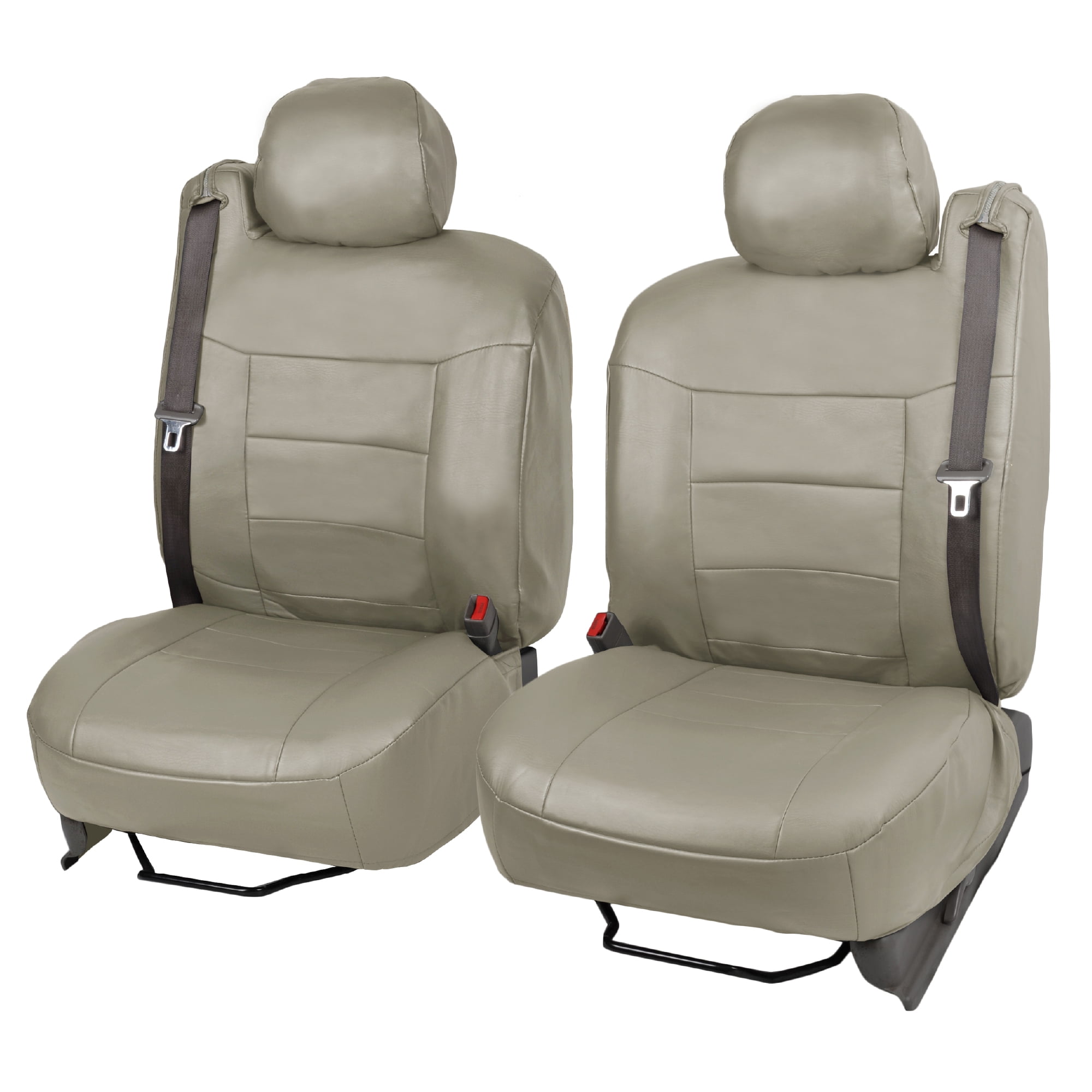 BDK Leather Seat Covers for Trucks and SUV with Integrated Seatbelts, Car Seat Covers for ...