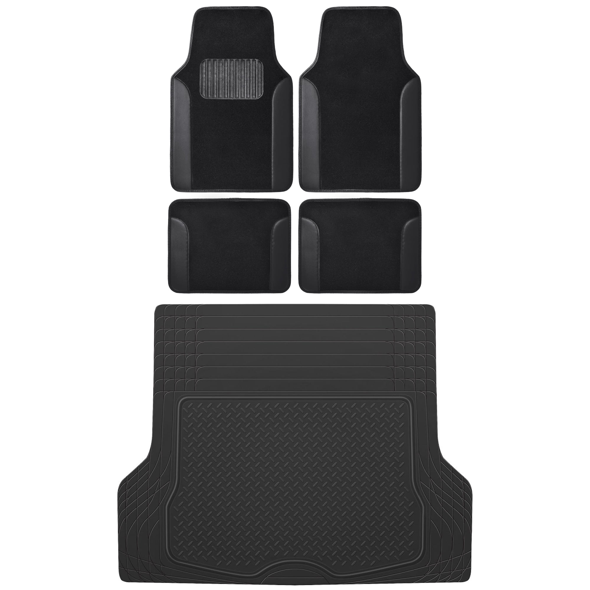 BDK MT-202 Vibrant Color Carpet Floor Mats, Two Tone Color Design with ...