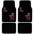 BDK MT-403-PK Design Carpet Car Floor Mats Front and Rear Full Set with ...