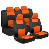 BDK PolyPro Car Seat Covers, Full Set Orange on Black, Universal Fit ...