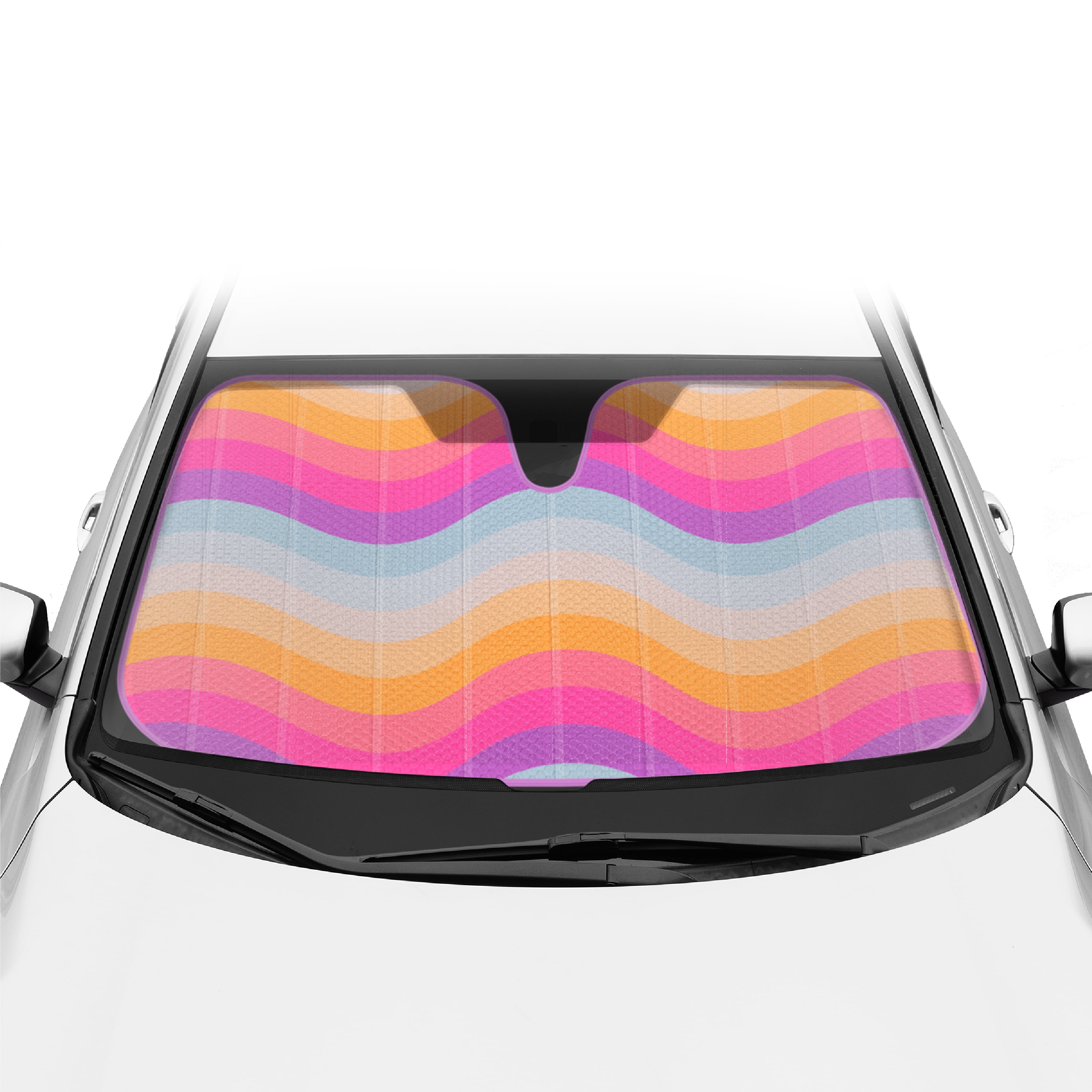 BDK Retro Wave Automotive Windshield Sunshades Accordion Folding Style ...