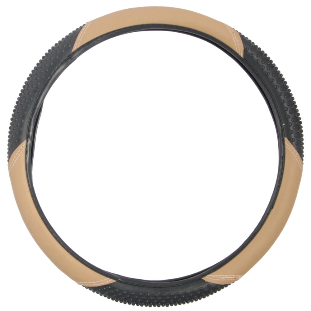 BDK Sporty Two Tone Ergonomic Grip Steering Wheel Cover - Massaging Gel ...