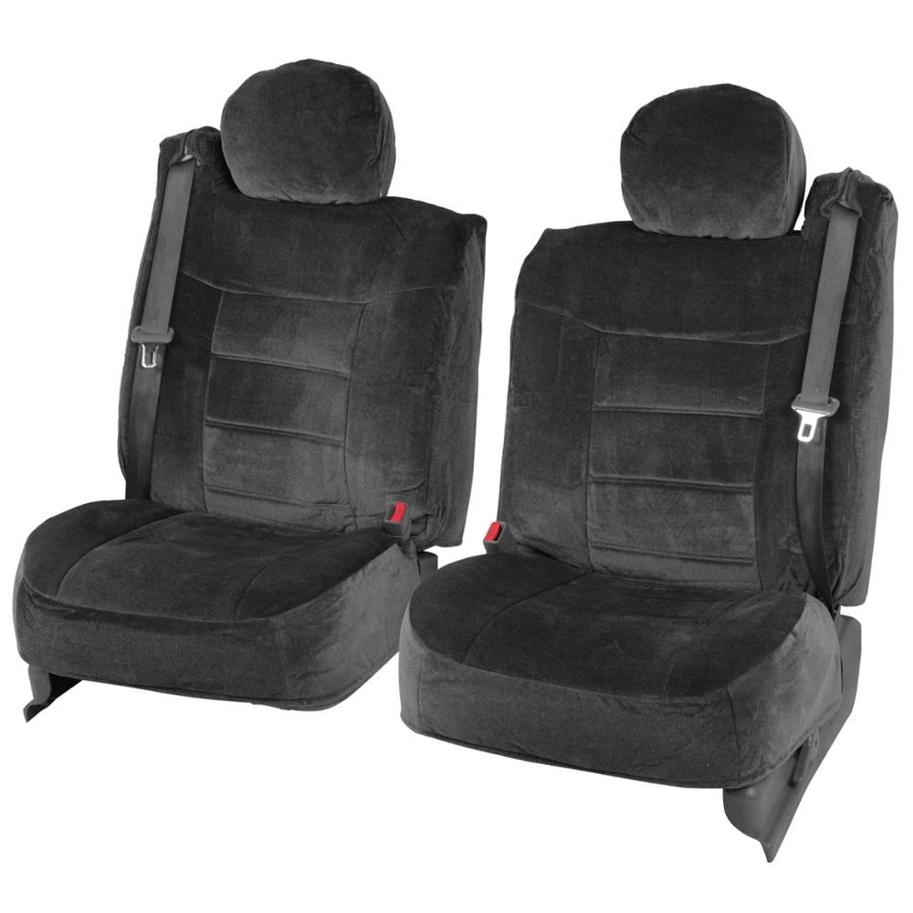 BDK Velour Fabric 2-Pack Front Seat Covers for Pick-Up Trucks, Trucks ...