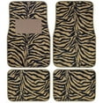 BDK Zebra Car Floor Mats, Animal Prints Mat, 4 Pieces, Beige - Walmart.com