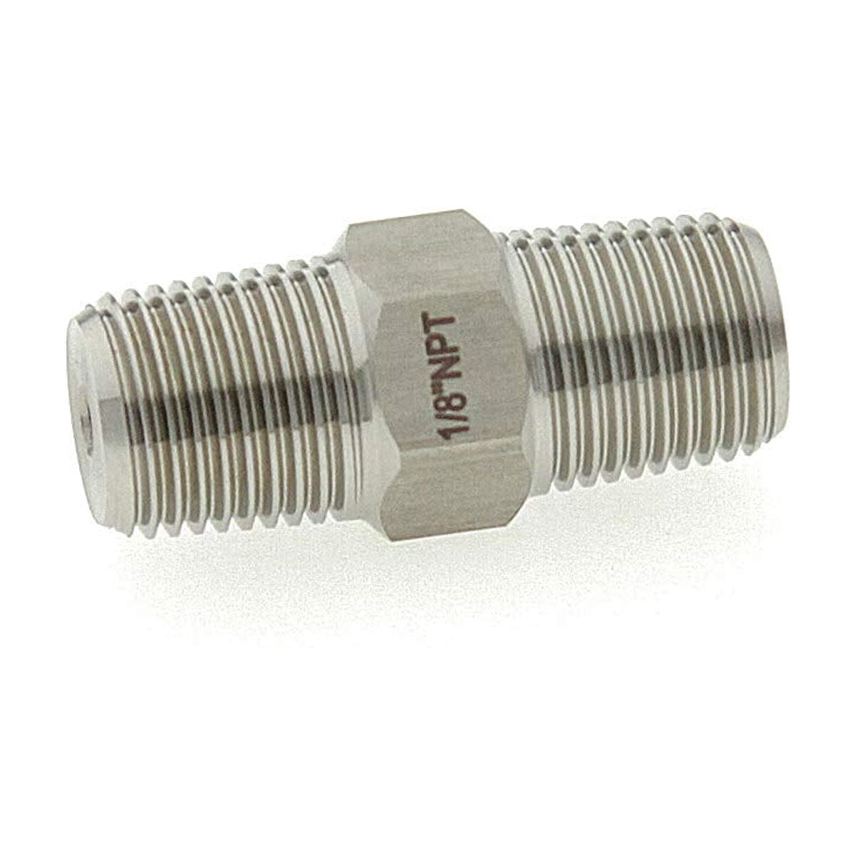 BDKWID-1/8" NPT Male x 1/8" NPT Male, Stainless Steel 316-L Straight ...