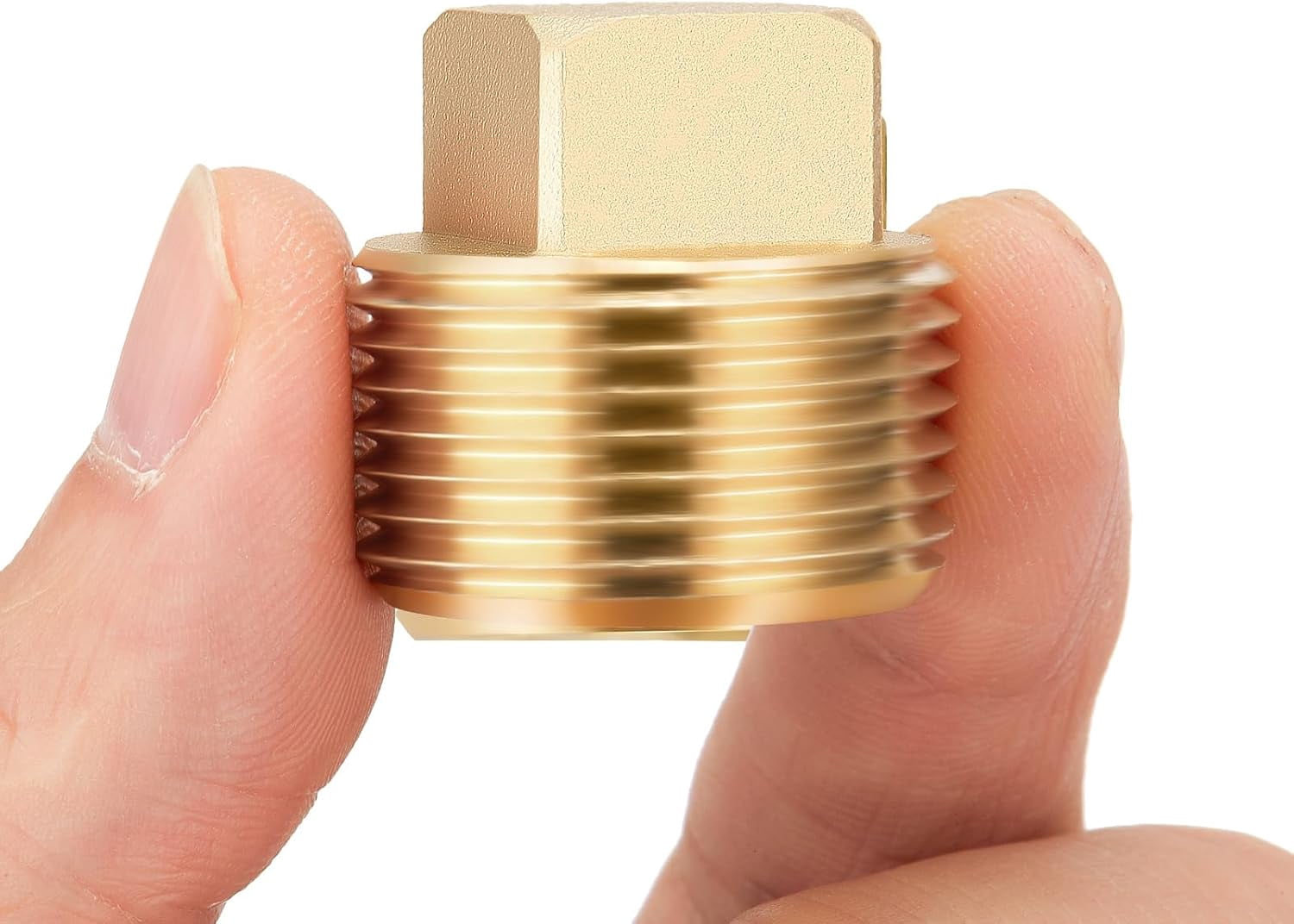 BDKWID-1 PCS 3/4 Inch NPT Male Plug Fittings, Brass Cored Plug with ...