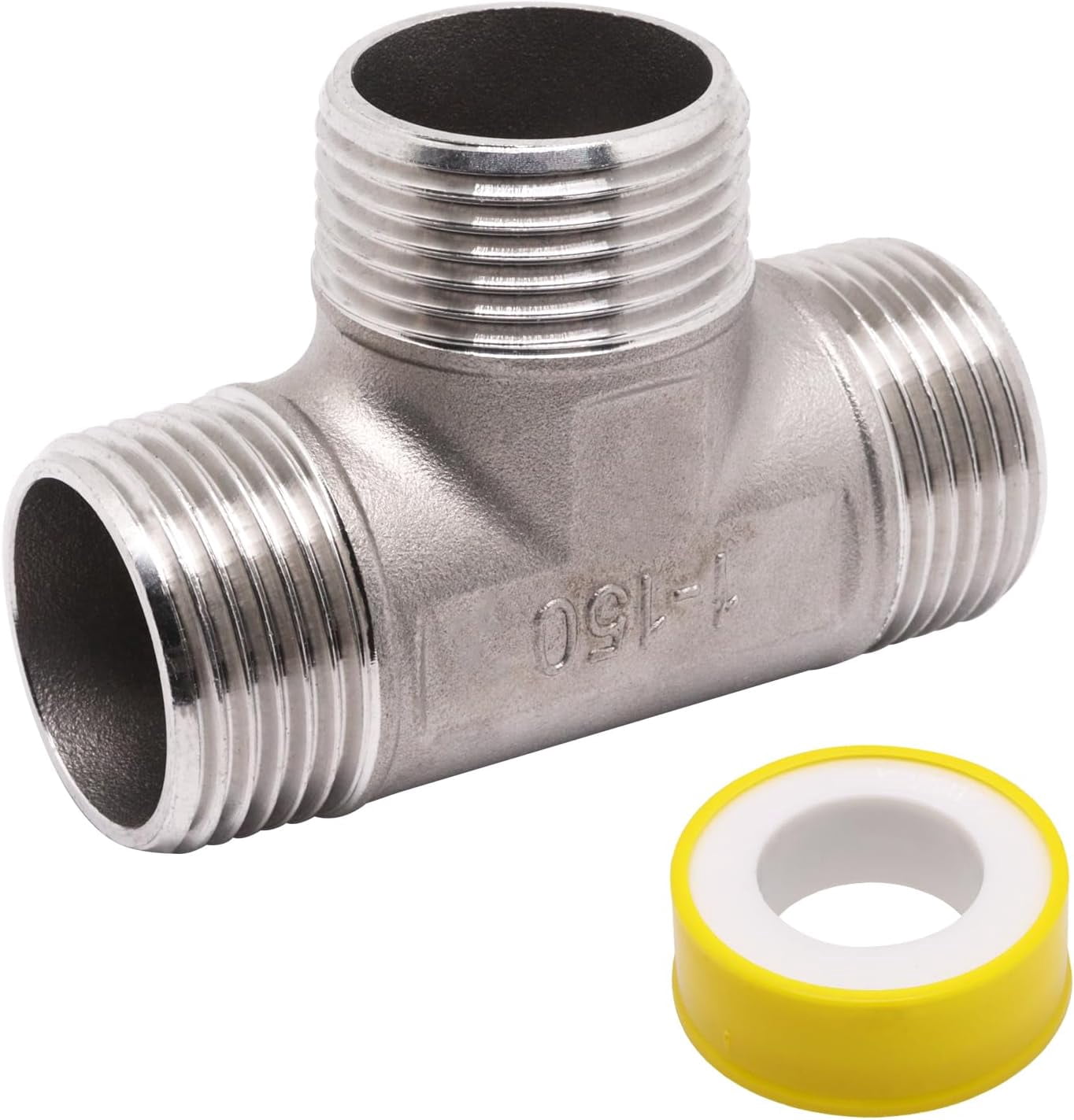 BDKWID-1" x 1" x 1" NPT Male Pipe Fitting, 304 Stainless Steel Tee Pipe ...