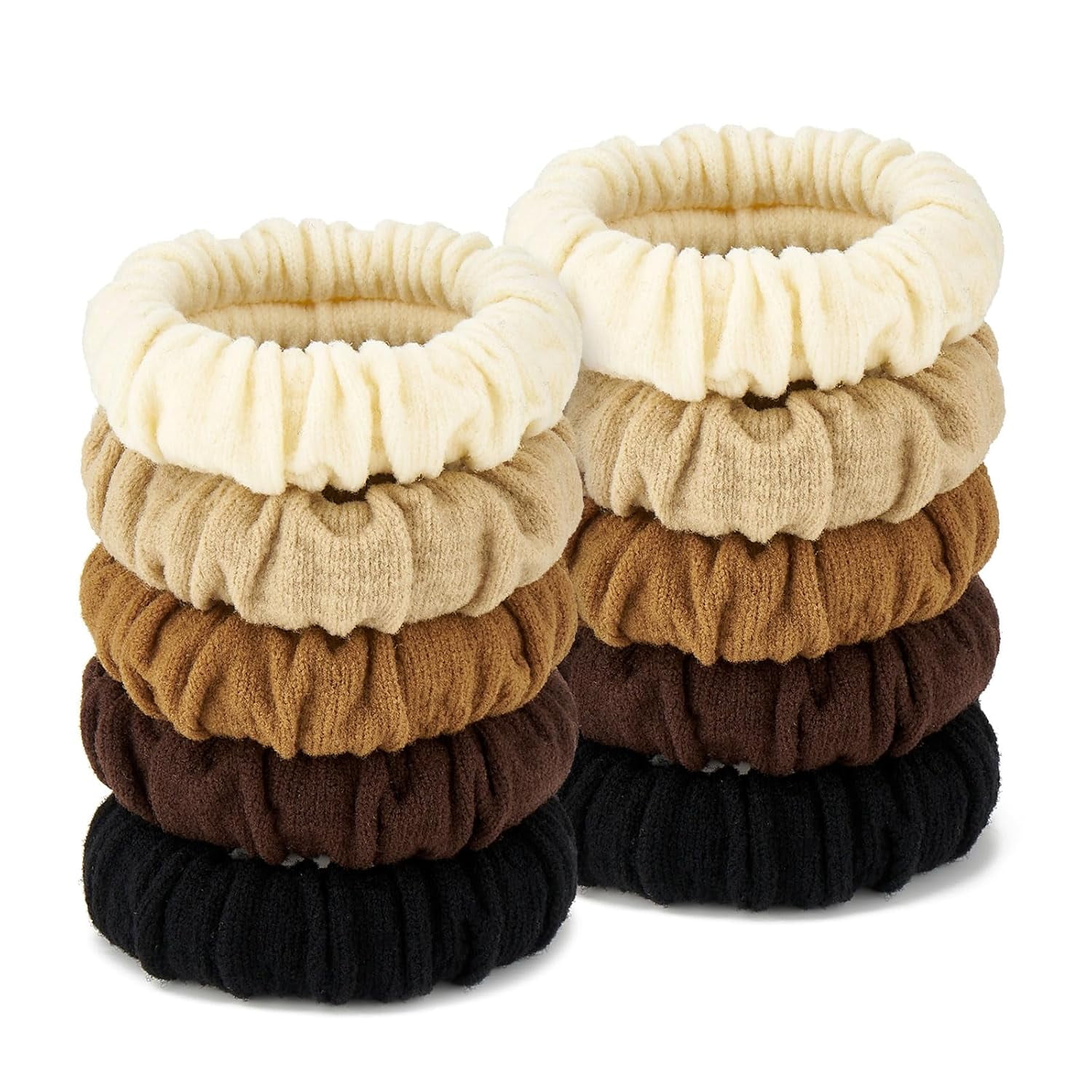 BDKWID-10 Pcs No Damage Hair Ties Thick Hair Elastic Rubber Bands Hair ...