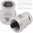 BDKWID-2 Pack 3/4" x 1/2" NPT Female Threaded Pipe Fitting, 304 ...