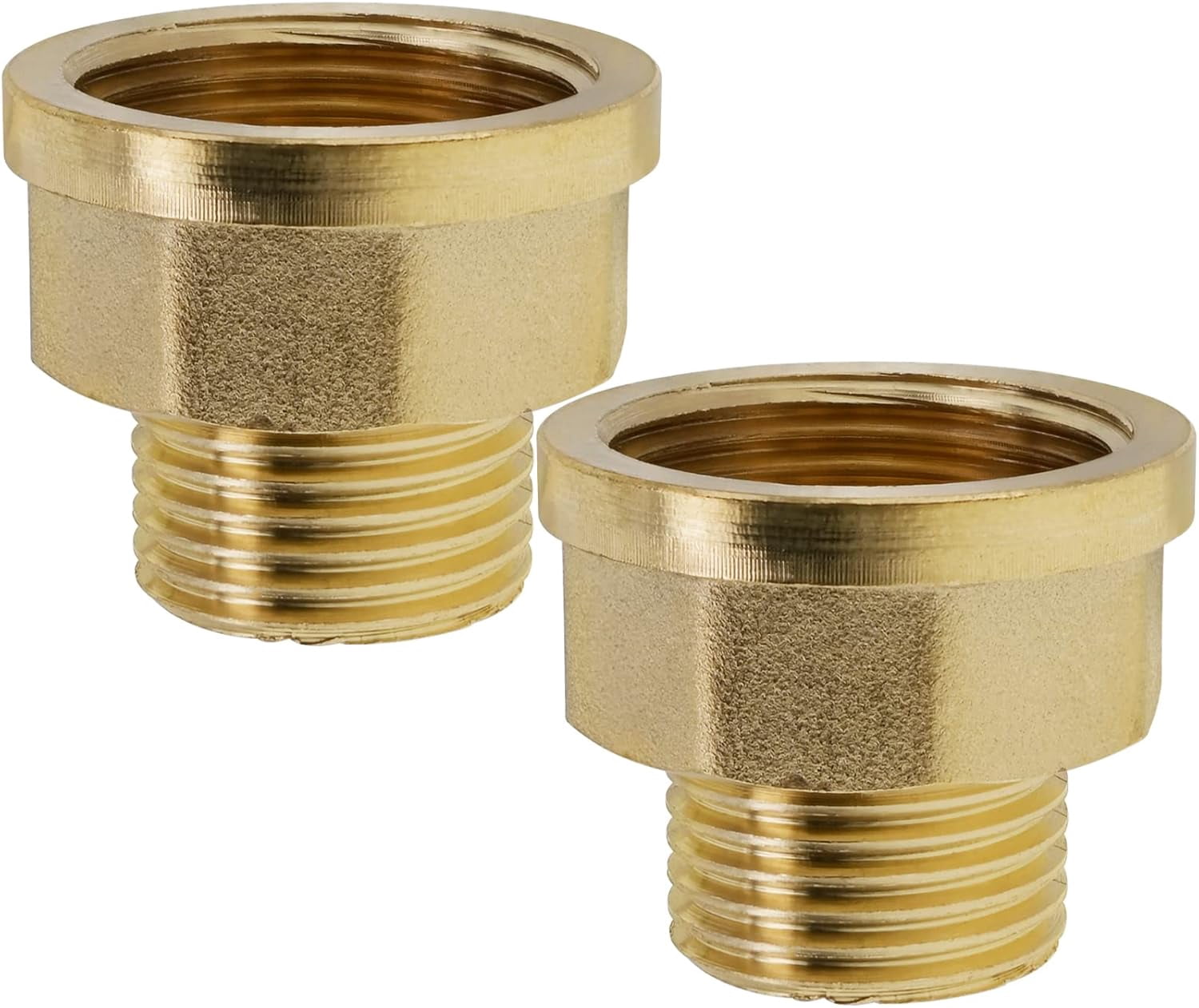 BDKWID-2 Pack Brass Pipe Fittings, 1/2" to 3/4" Pipe Reducer Adapter ...