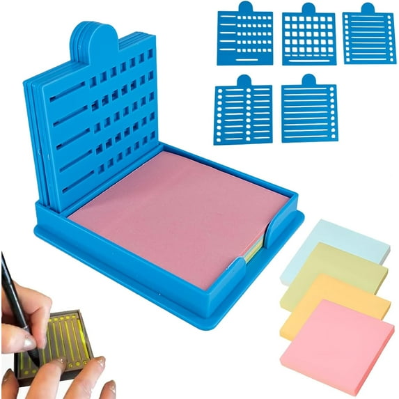 BDKWID-2025 New Sticky Note Stencil, Sticky Note Holder with Five ...