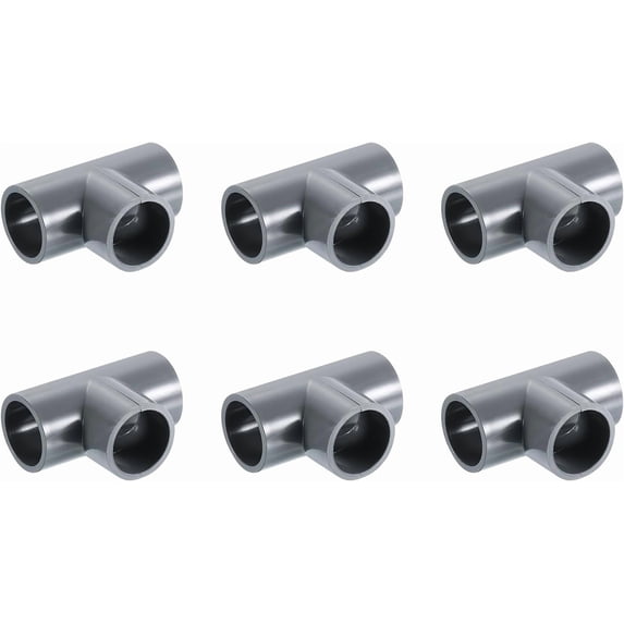 BDKWID-20mm PVC Tee, 6 Pcs 3 Way Elbow Connector Furniture Grade PVC ...