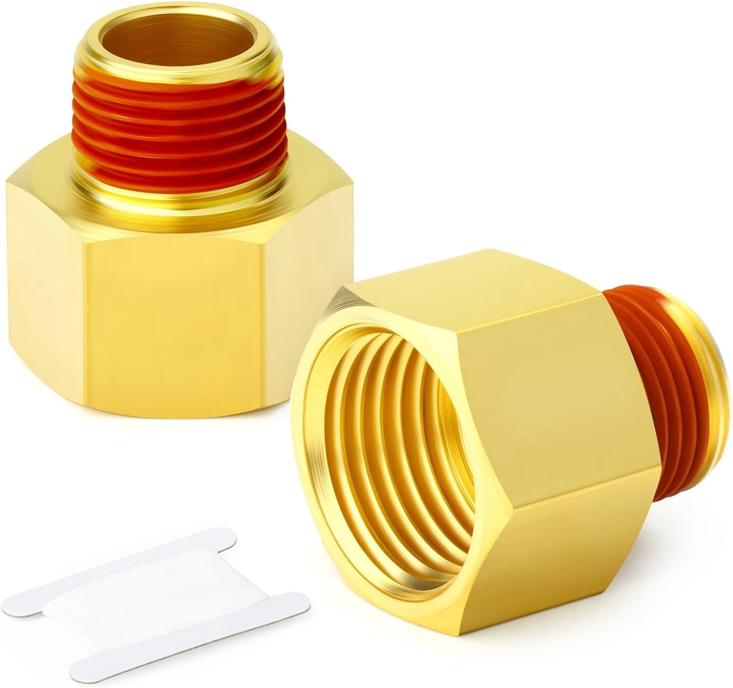 BDKWID-2PCS Brass Pipe Fitting, Reducer Adapter, 1/2" Female x 1/4 ...