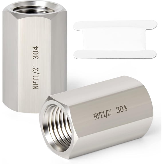BDKWID-2PCS Forging of 304 Stainless Steel Pipe Fitting, Coupling, 1/2 ...