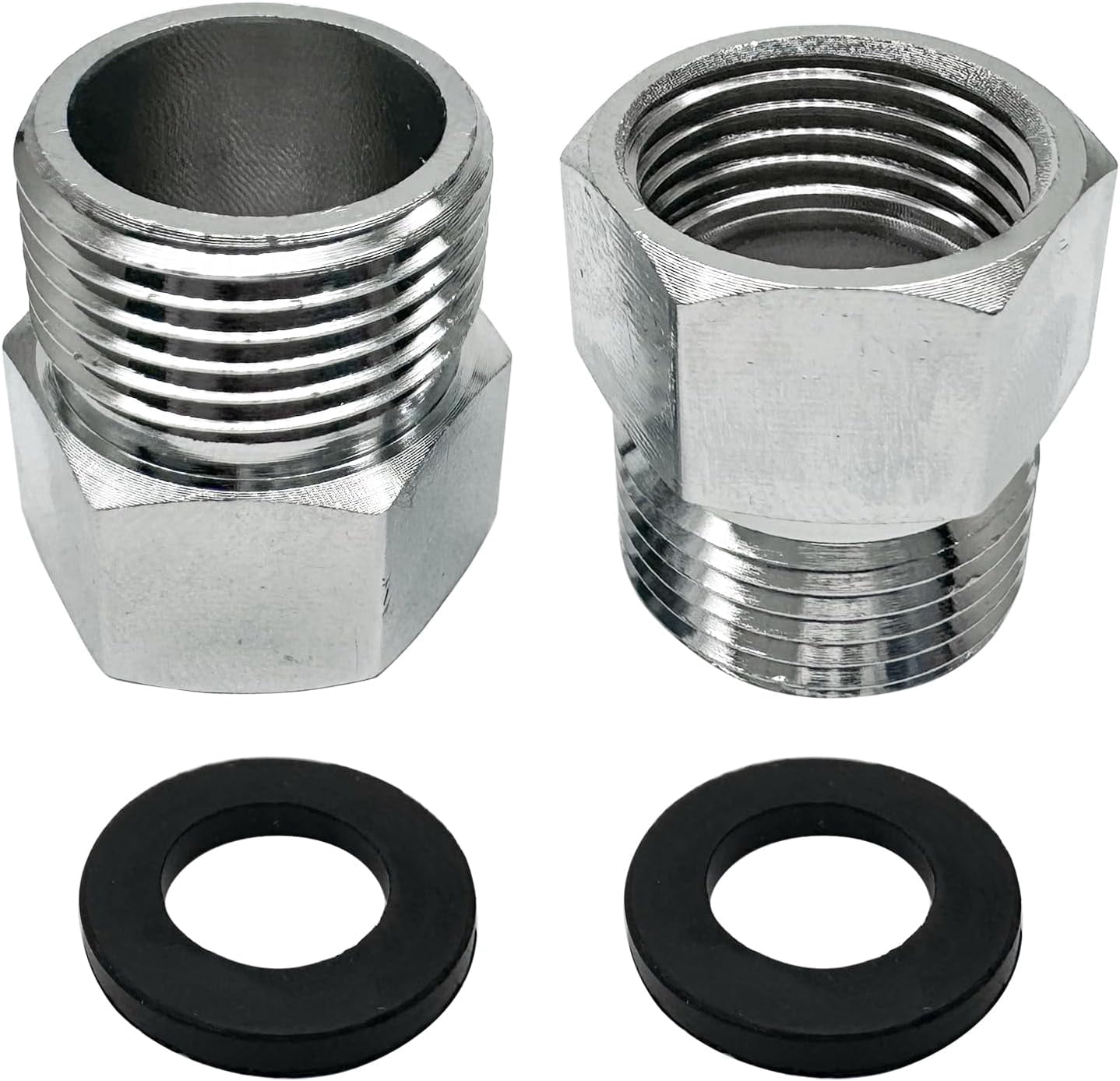 BDKWID-2Pcs Brass Faucet Adapter, G 1/2" Female to 7/8" Male Reducer ...