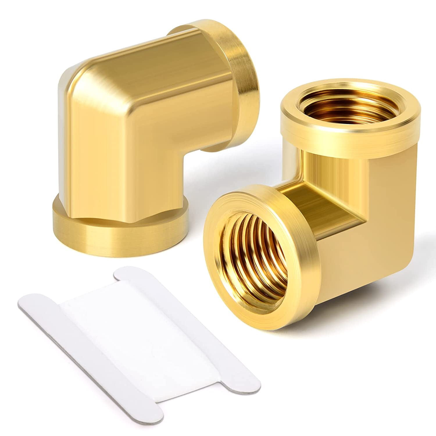BDKWID-2pcs 90 Degree Barstock Street Elbow, 3/8 Inch NPT Female Pipe ...