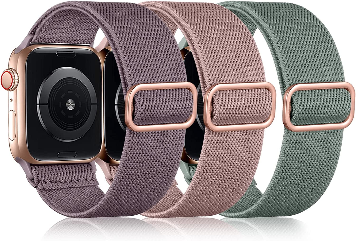 BDKWID-3 Pack Stretchy Solo Loop Compatible with Apple Watch Bands for ...