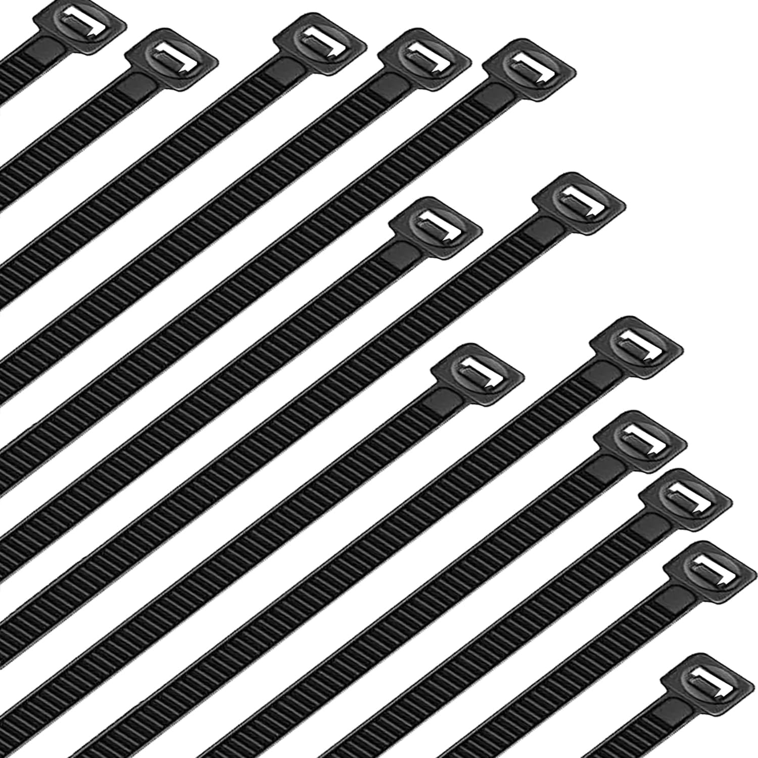 BDKWID-30Pcs Cable Zip Ties 400 x 4.8mm / 16 x 0.19 Inch Self-Locking ...
