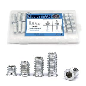 Furniture Screw-In Inserts and Fasteners for Secure Wood Assembly