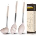 BDKWID-3Pcs Silicone Cooking Spoon Set, Kitchen Utensils Include Solid ...