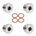 BDKWID-4Pcs 304 Stainless Steel M16 x 1.5 Inner Hex Head Pipe Plug with ...