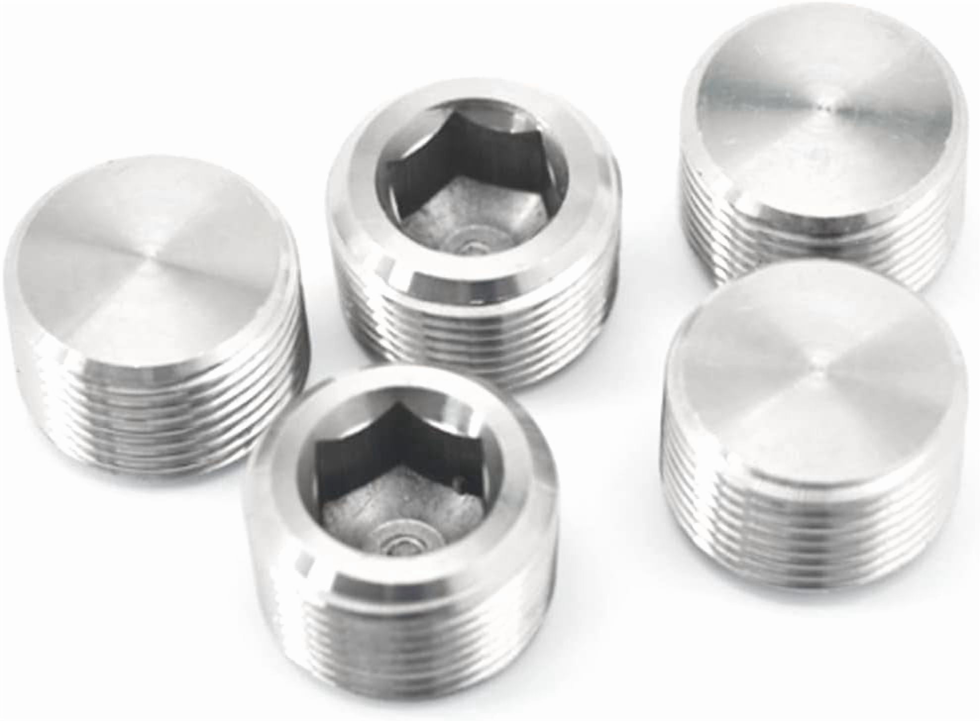 BDKWID-5-Pack Pipe Plug Fittings 1/4" NPT Male Thread 304 Stainless ...