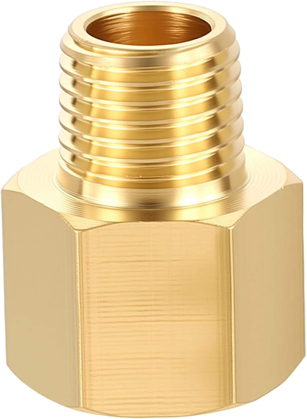 BDKWID-6 Pack Brass Pipe Fittings, 3/8" FeMale NPT to 1/4" Male NPT ...
