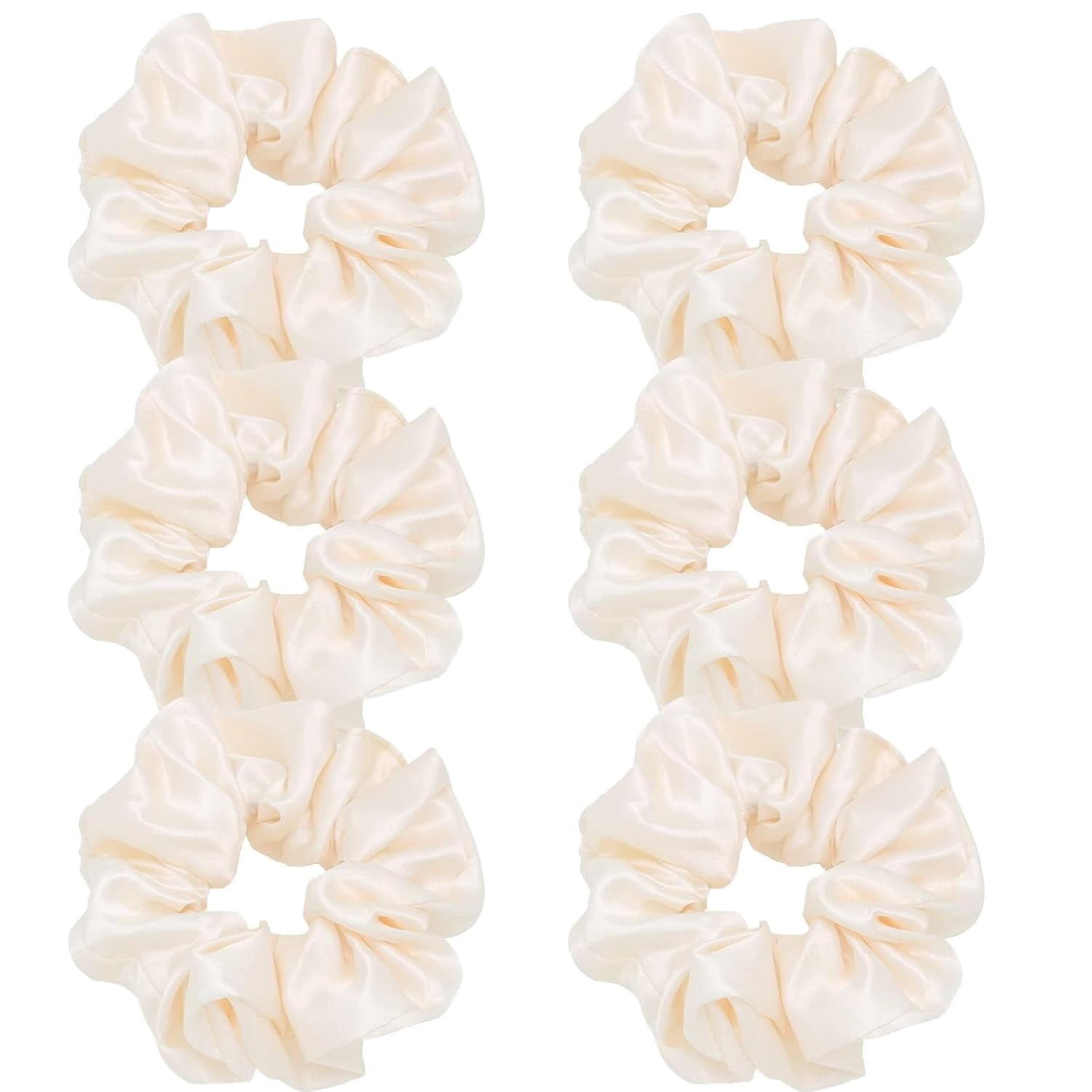 BDKWID-6 Pieces Hair Scrunchies Satin Elastic Soft Hair Ties Scrunchy ...