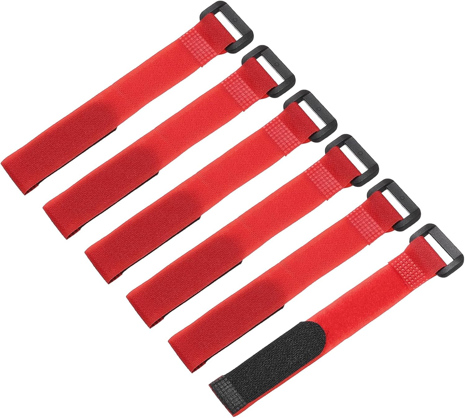 BDKWID-6Pcs Reusable Battery Tie Down Straps,0.8x8" Red Nylon ...