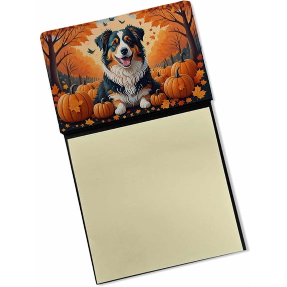 BDKWID-Australian Shepherd Terrier Fall Sticky Note Holder Refillable ...