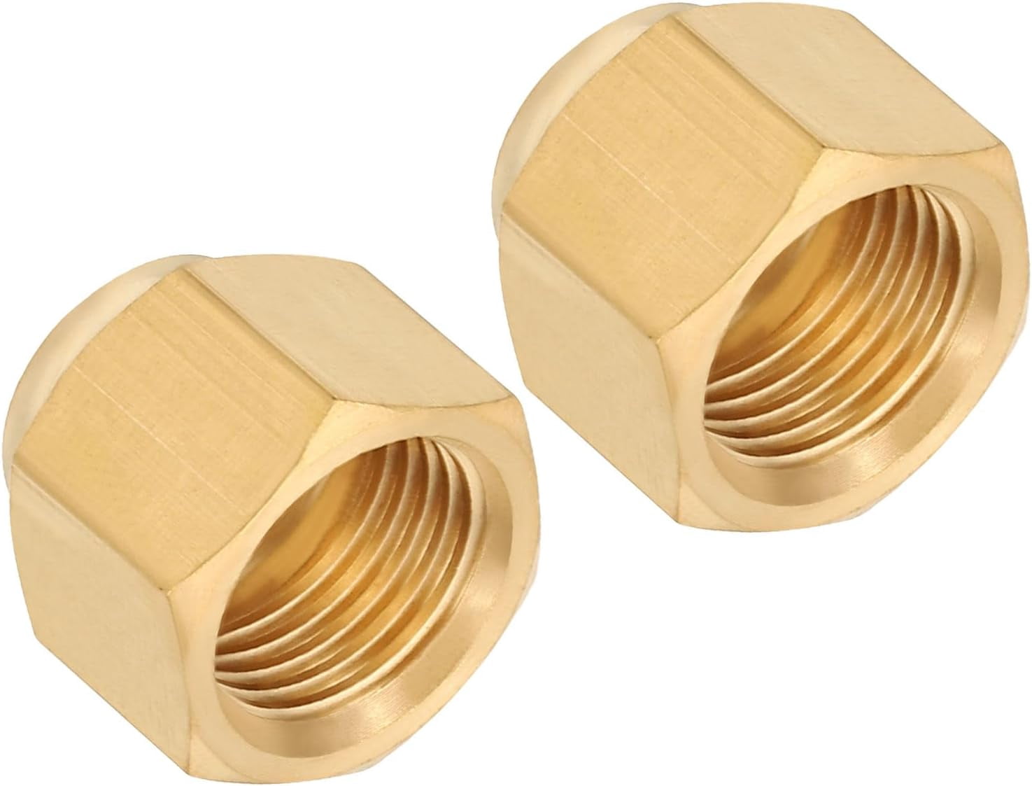 BDKWID-Brass Flare Cap, 2pcs 5/16" Tube OD SAE 1/2-20UNF 45 Degree ...