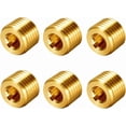 BDKWID-Brass Hex Counter Sunk Plug 3/8" NPT Male Pipe Fitting Set ...