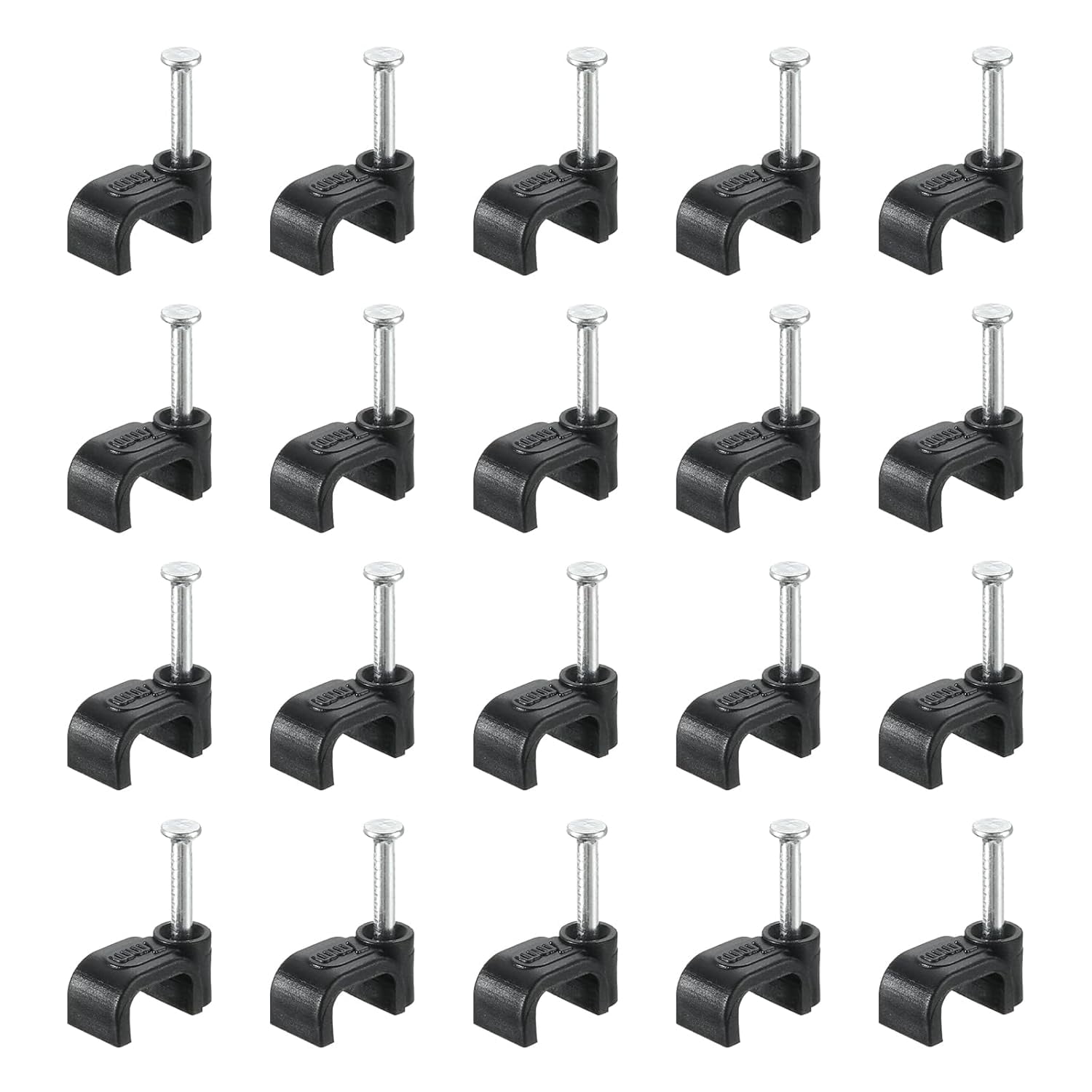 BDKWID-Cable Clips with Steel Nail, 100Pcs 7mm/0.28" Plastic Cable Wire ...