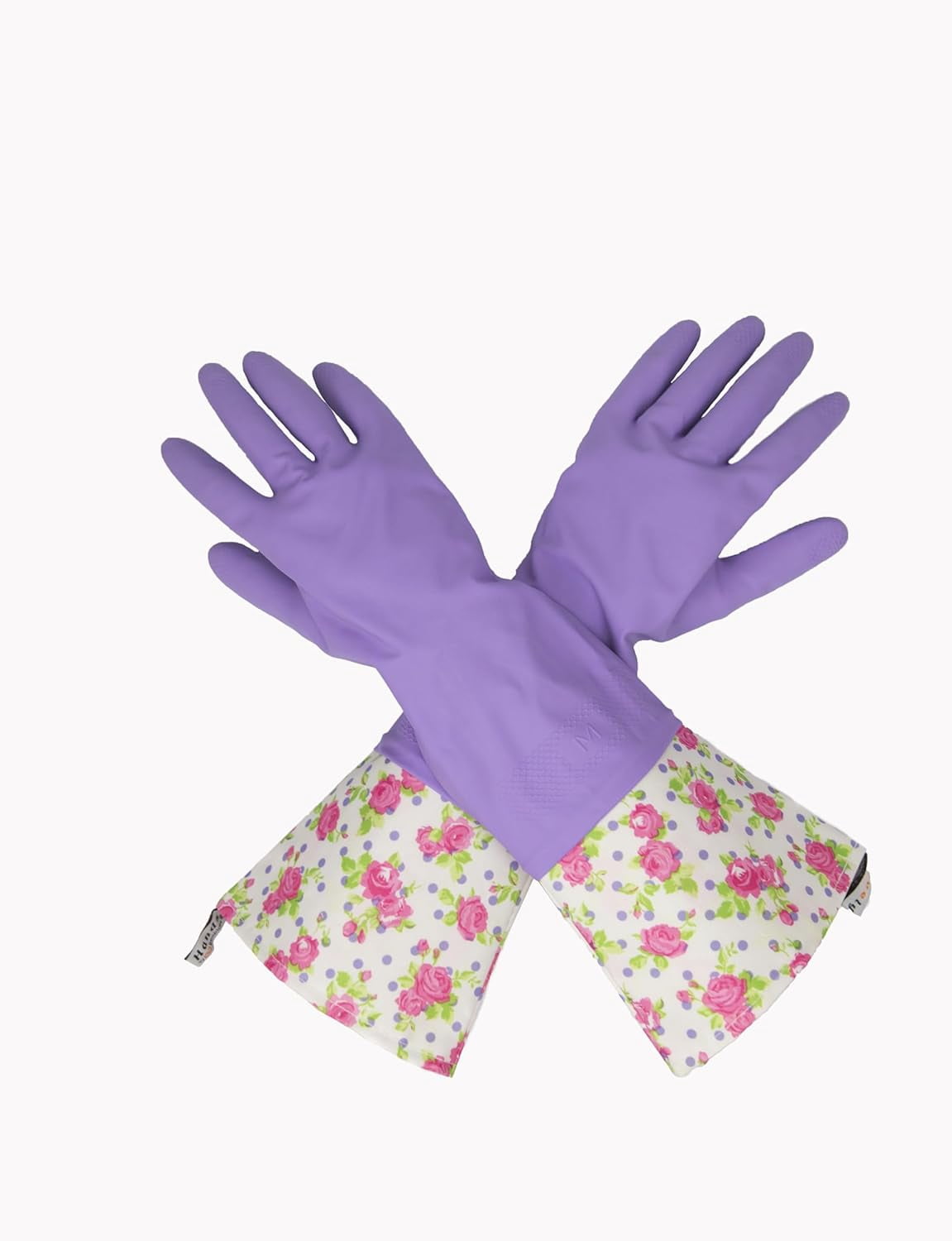 BDKWID-GLOVELY HANDS Water-Resistant Latex Cleaning Gloves, Soft Cotton ...