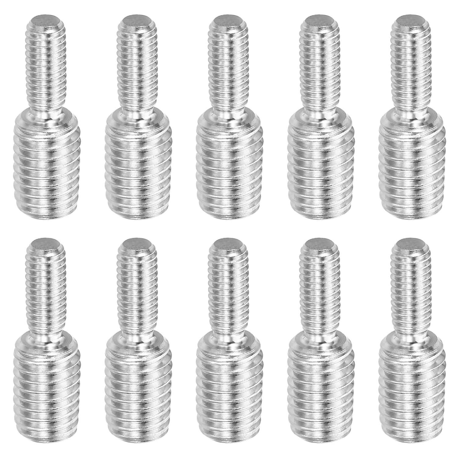 BDKWID-M6x15mm to M10x15mm Double End Threaded Stud Screw Bolt, 10 Pack ...