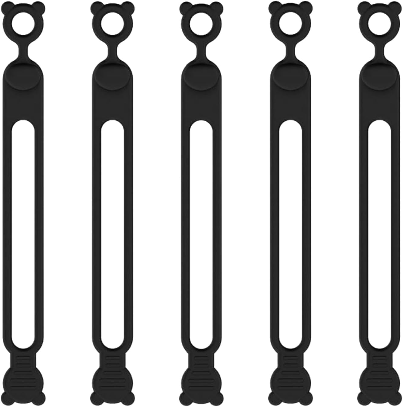 BDKWID-Silicone Cable Ties, Reusable High-Elasticity Cable Organizers ...
