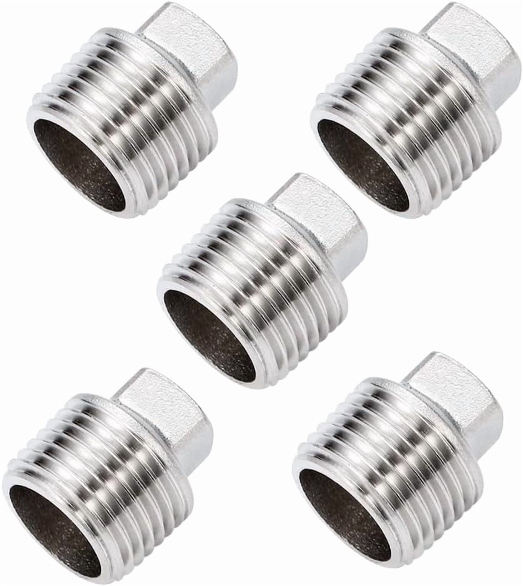 BDKWID-Stainless Steel 304 Cast Pipe Fitting, Square Head Cored Plug, 3 ...