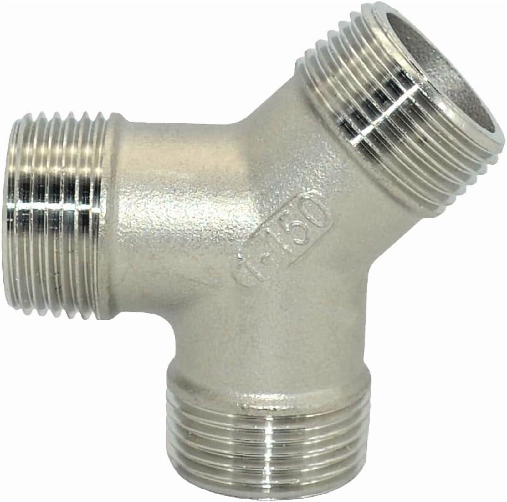 BDKWID-Stainless Steel 304 Tee NPT Female/Male Y Shaped 3 Way Cast Pipe ...