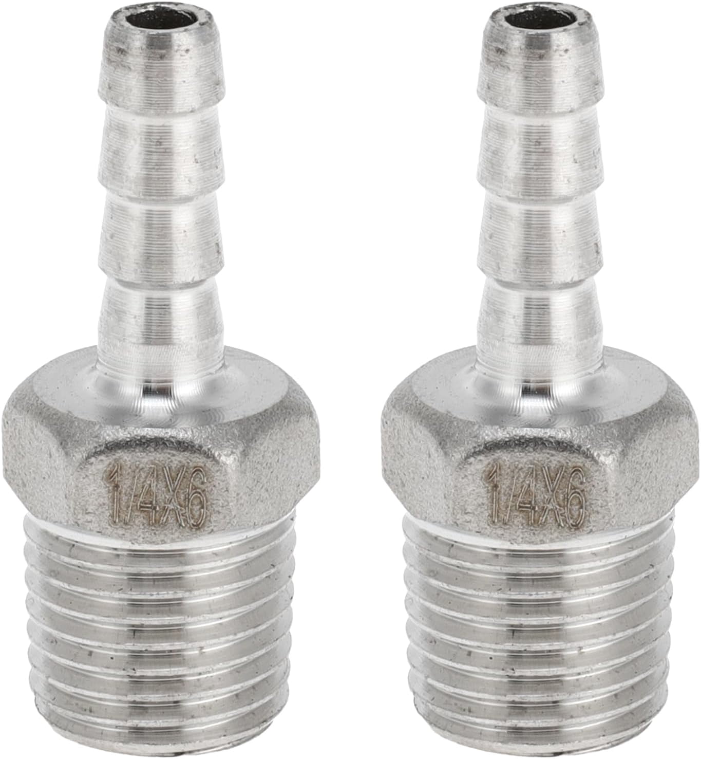 BDKWID-Stainless Steel Barb Fittings, 15/64" Barb 1/4 BSPT Male Hose ...