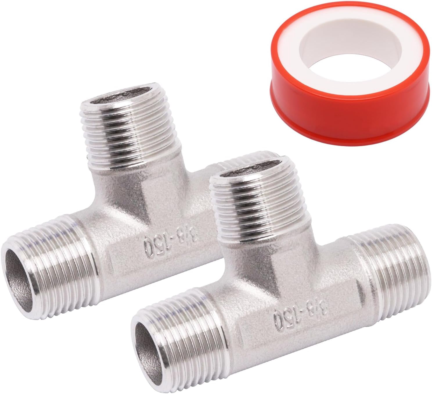 BDKWID-Tee Pipe Fittings 304 Stainless Steel Tee 3/8" x 3/8" x 3/8 ...