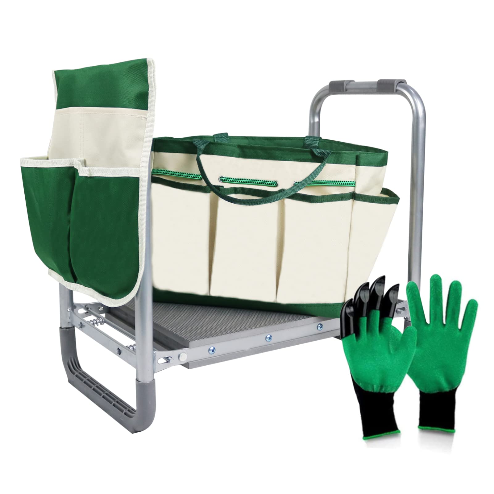 BDL Garden Kneeler Seat Foldable Durable Garden Stool with Tool Bag ...